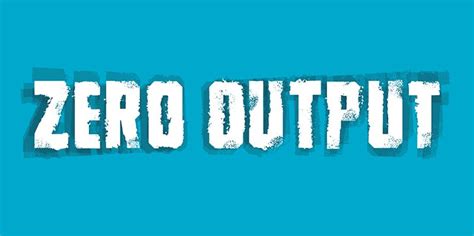 Zero Output Demo Normal Font