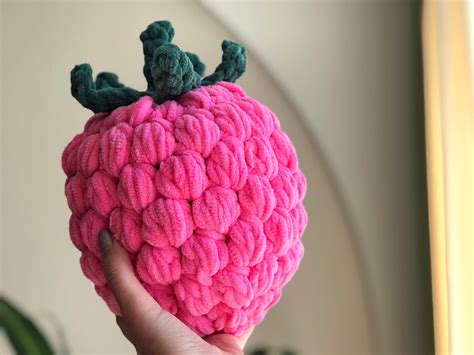 Giant Raspberry Crochet Pattern Pdf Crochet Berry Pattern Raspberry