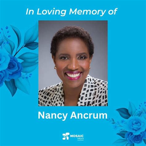 Nancy Ancrum Will Truly Be Missed As Miamians We Must Continue Her