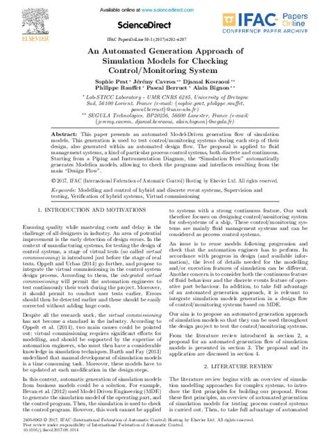 pdf an automated generation approach of simulation models for