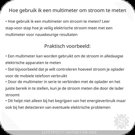 Hoe Gebruik Ik Een Multimeter Om Stroom Te Meten