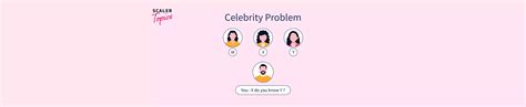 The Celebrity Problem Scaler Topics