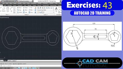 Autocad D Practice Drawing Exercise