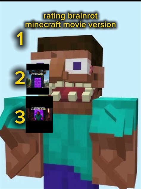 Rating Minecraft Movie Brainrots Brainrot Beststeve Minecraft Idk Memes Steve Iamsteve
