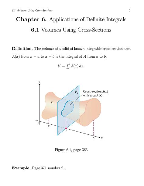 Volumes Using Cross Sections Applications Of Definite Integrals 6