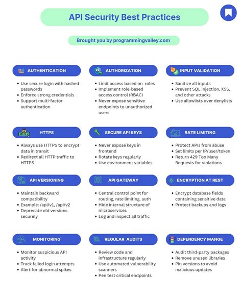 Apisecurity Cybersecurity Webdevelopment Devsecops Api Bestpractices Programming Valley