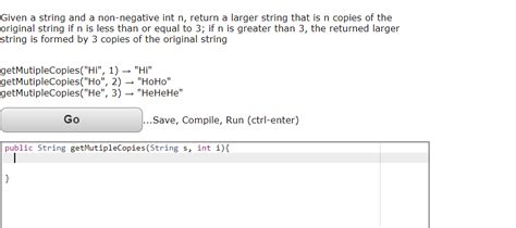 solved given a string and a non negative int n return a