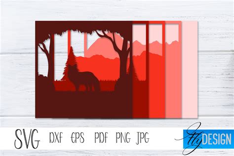 D Layered SVG Shadowbox Nature Creative Fabrica