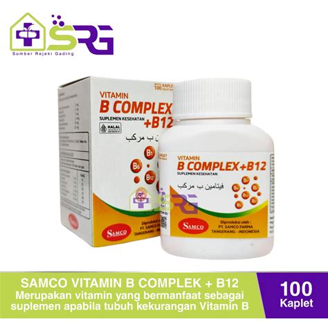 Jual Samco Vitamin B Complex B12 Samco Isi 100 Kaplet Shopee