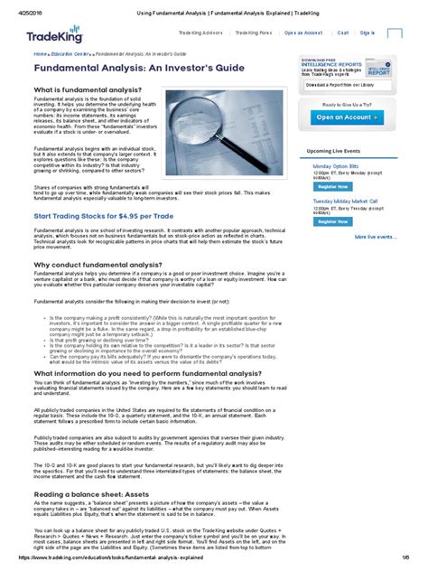 Pdf Using Fundamental Analysis Fundamental Analysis Explained Tradeking Dokumen Tips