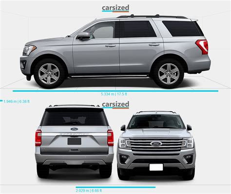 Ford Expedition 2018 2021 Dimensions Side View