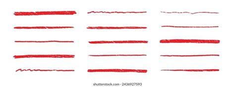 3 Hundred Red Underlines Strikethrough Strokes Royalty Free Images