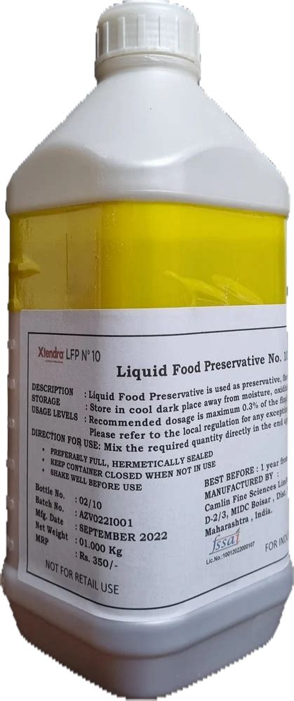 Xtendra Liquid Food Preservative Packaging Size 1kg At Rs 350kg In