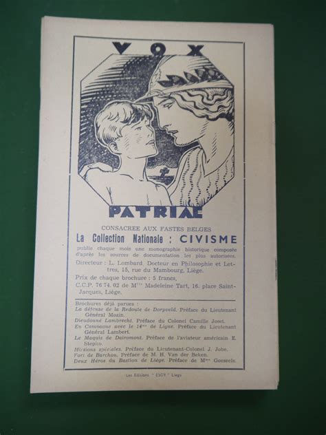 Bouquinerie Belgicana Le Colonel Jean Simonis Défenseur De Retinne Laurent Lombard Vox