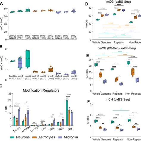 Comparison Of Dna Modifications Across Three Cns Cell Types Whole Download Scientific Diagram