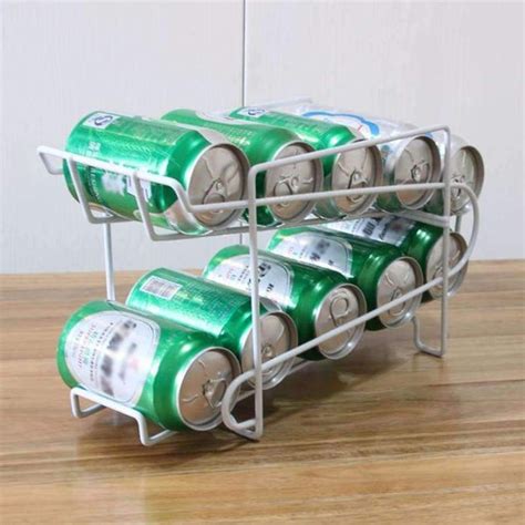 White Cans Storage Holders Racks Beverage Soda Coke Beer Can Dispenser
