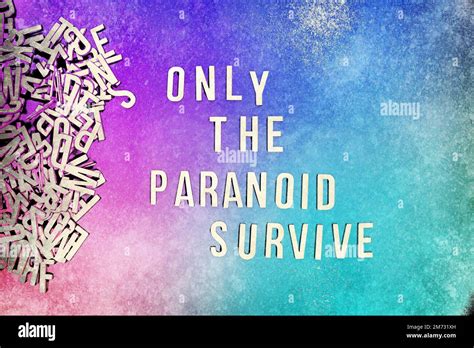 Only The Paranoid Survive In Wooden English Words Language Capital