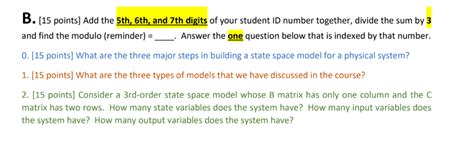 Solved B 15 Points Add The 5 Th 6th And 7 Th Digits Of Chegg Com