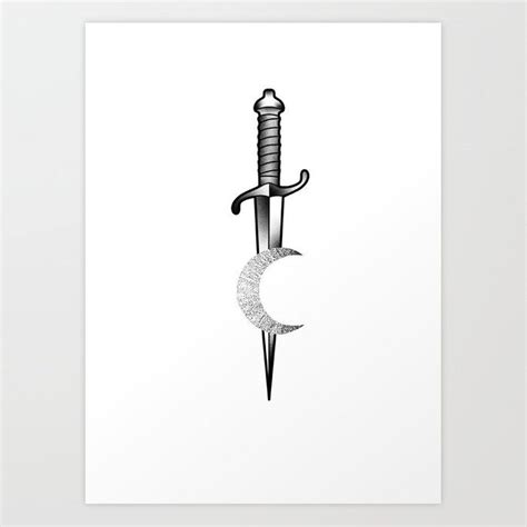Moon And Dagger Moon Dagger Tattoo Sun And Moon Swords Tattoo Sword