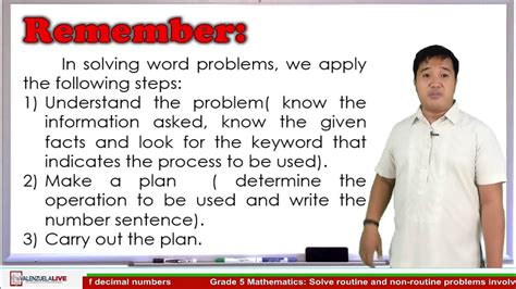 G5 Math Solve Routine And Non Routine Problems Involving Addition And Subtraction Of Decimal