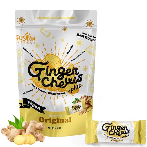 Fusion Select Original Ginger Chews Sweet Soft Candied