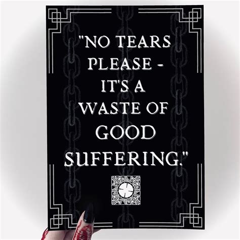 Waste Of Good Suffering Hellraise Cenobite Gothic 5x7 Quote Print