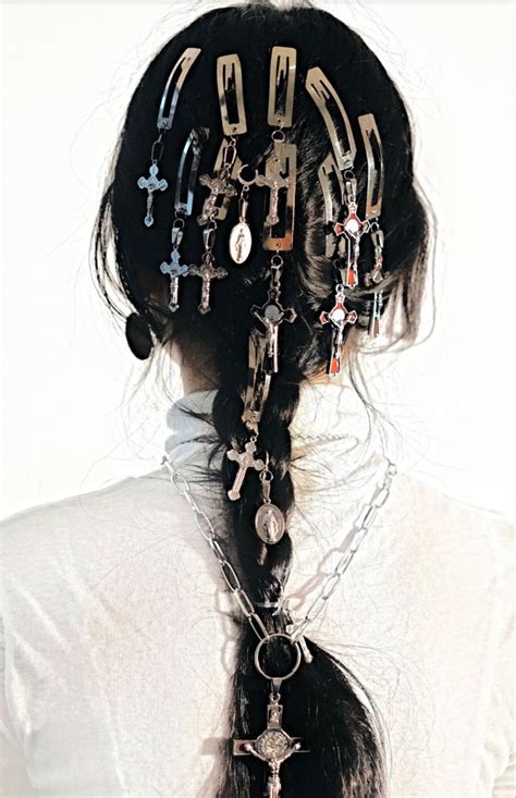 Alternative Hair Accessories Cross In Hair Alt Hair Accessories
