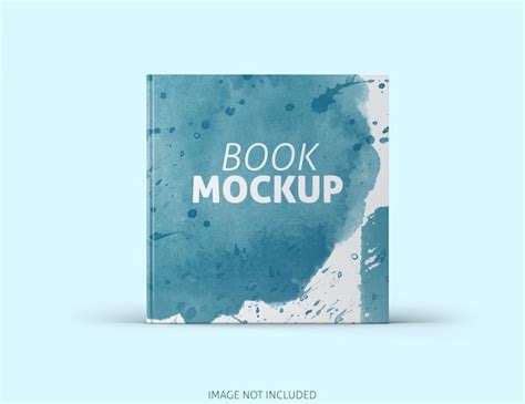 정사각형 책 목업 디자인 렌더링 프리미엄 Psd 파일