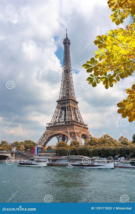Eiffel Tower In Autumn Paris France Stock Photo Image Of Eiffel