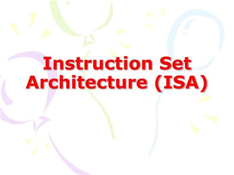 Ppt Instruction Set Architecture Isa Powerpoint Presentation Free Download Id3416539