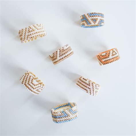 gui beyaz xs maze yüzük hipicon bead work jewelry beading