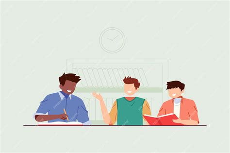 Premium Vector Flat Illustration Of Class Discussion