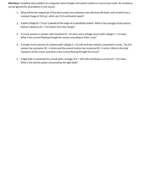 solved directions complete each problem on a separate sheet