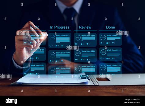 Agile Software Development Or Project Management Using Kanban Or Scrum Methodology Boards On