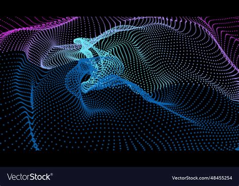 Energy Net Flows Dot Particle Lines Penetrating Vector Image