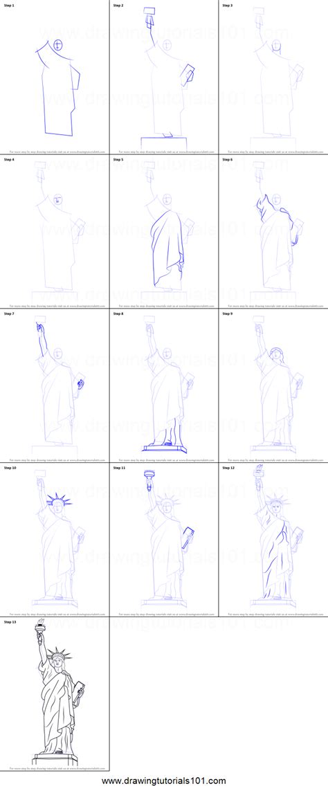 How To Draw A Statue Of Liberty Step By Step Draw Stunning Portraits