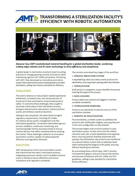 Applied Manufacturing Technologies [sterilization Industry] The