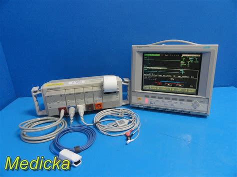 Agilent V24cm1204a Multiparameter Monitor W Modules And Patient Leads
