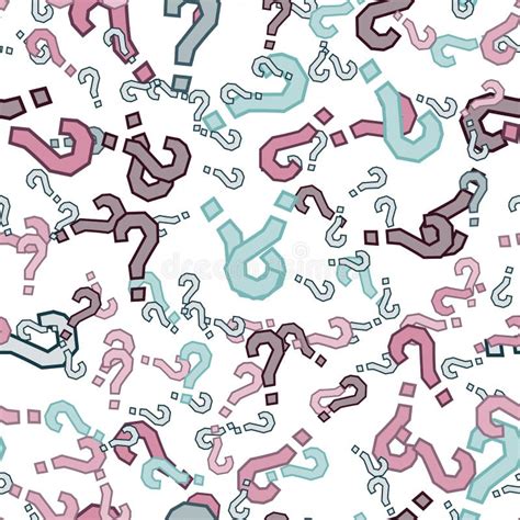 Quiz Seamless Pattern Question Marks Doubt Faq Stock Vector