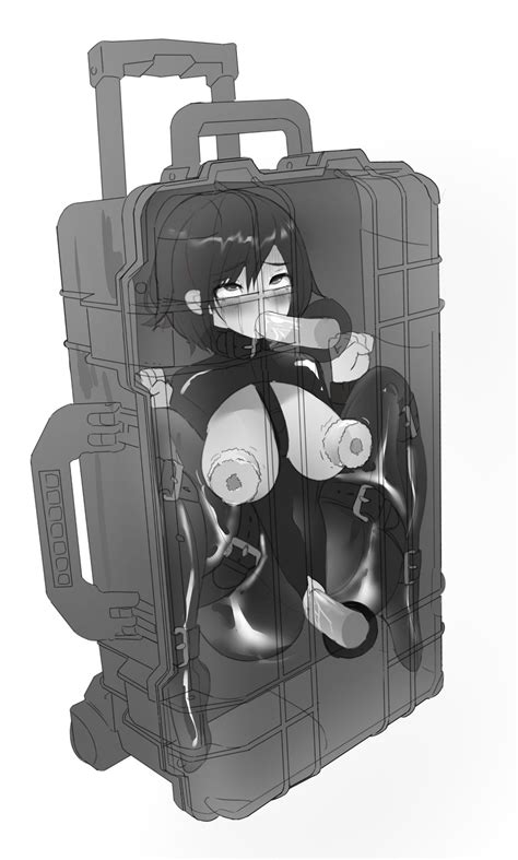 Rule 34 Big Breasts Black Latex Bondage Bound Bound In Box Breast Cutout Breasts Crotch Cutout