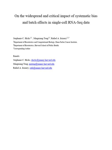 On The Widespread And Critical Impact Of Systematic Bias Pdf Experiment Confounding