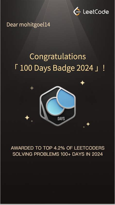 Achieving 100 Days Of Dsa With Leetcode Mohit Goel Posted On The Topic Linkedin