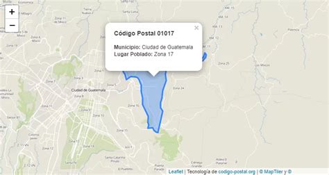 Código Postal Ciudad Zona 17 En Ciudad De Guatemala Guatemala Guatemala