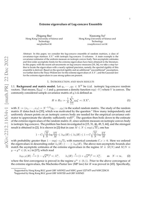 Extreme Eigenvalues Of Log Concave Ensemble Deepai