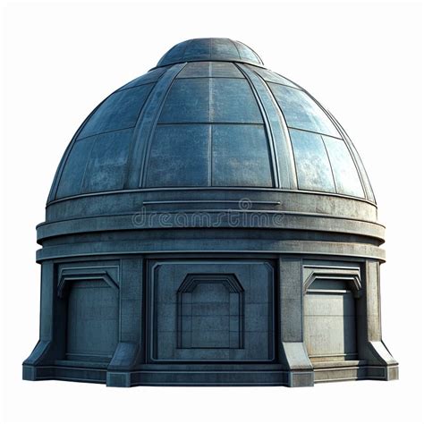 Futuristic Observatory Building Design With Dome Structure And Detailed