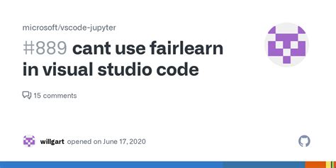 Cant Use Fairlearn In Visual Studio Code Issue Microsoft Vscode Jupyter Github