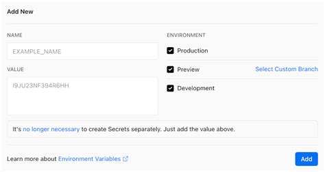 How Do I Add Environment Variables To My Vercel Project Vercel Docs