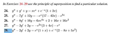 Solved In Exercises 2429 Use The Principle Of Superposition Chegg Com
