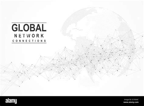 Global Network Connection Concept Big Data Visualization Social Network Communication In The