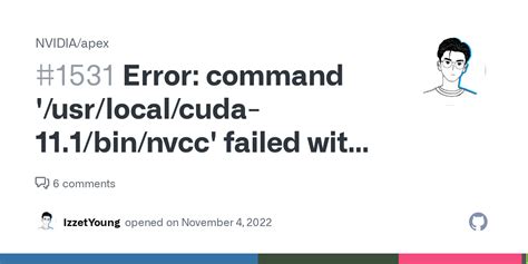 error command usr local cuda 11 1 bin nvcc failed with exit code 1